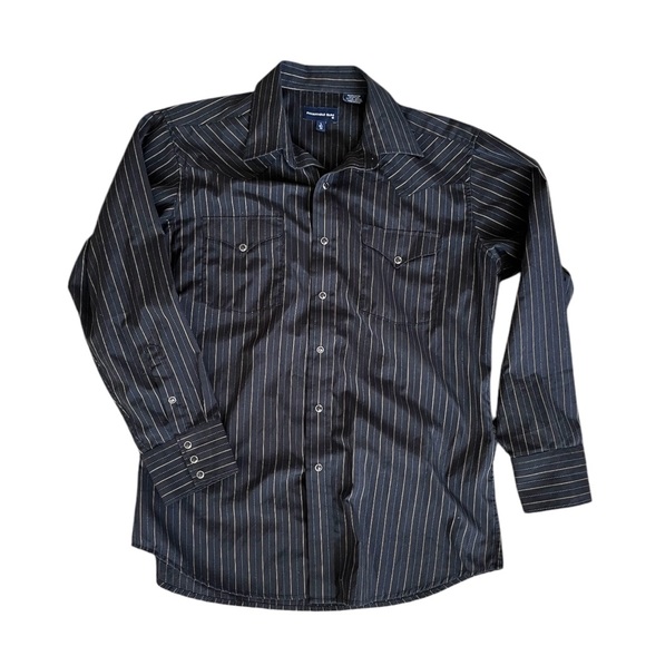 Panhandle Slim | Shirts | Panhandle Slim Mens Black Striped Pearl Snap ...